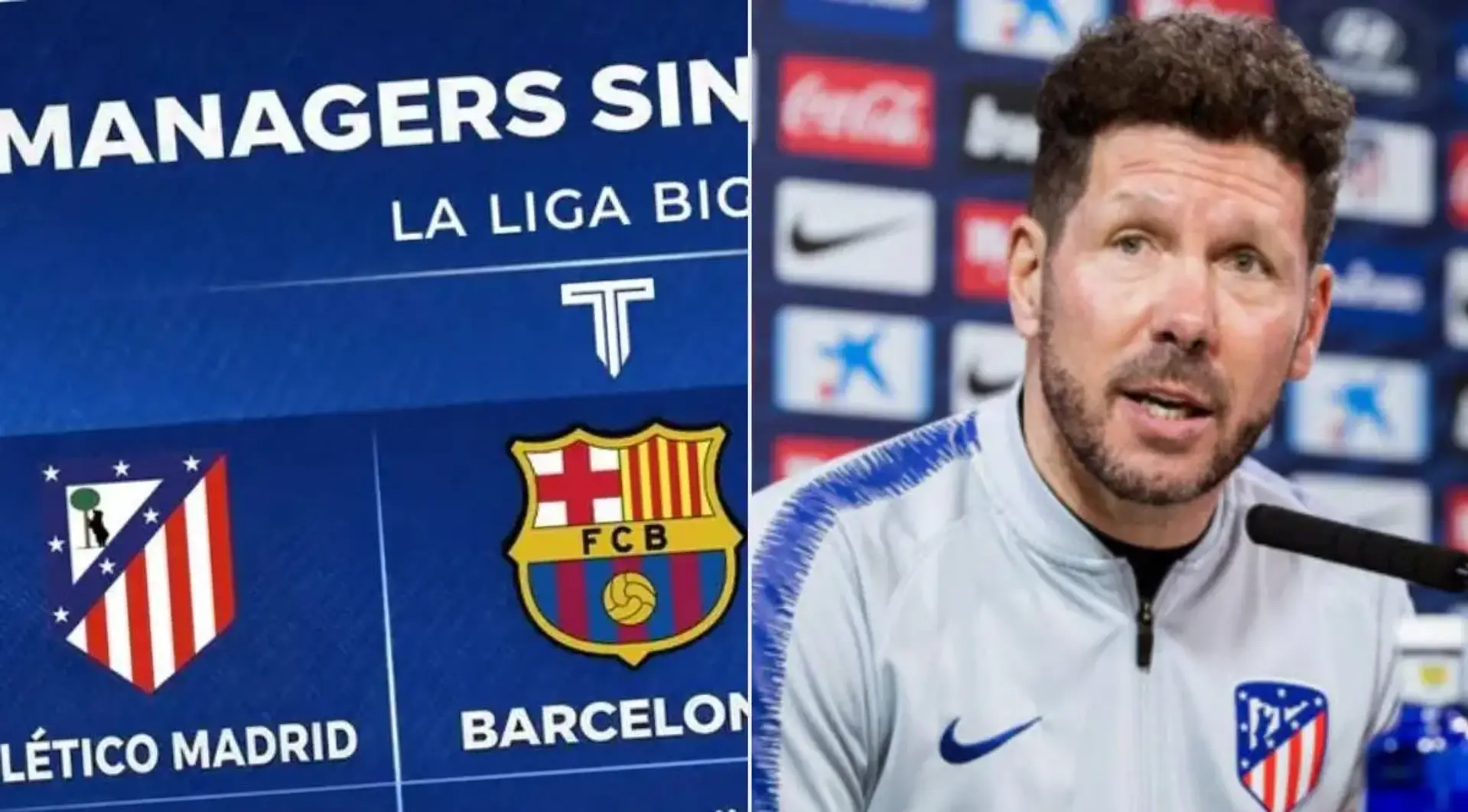 Barcelona and Real Madrid changed managers 9 times EACH since 2011 ...