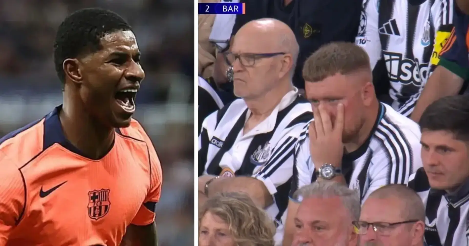 Captado por la cámara: Las caras de los aficionados del Newcastle ...