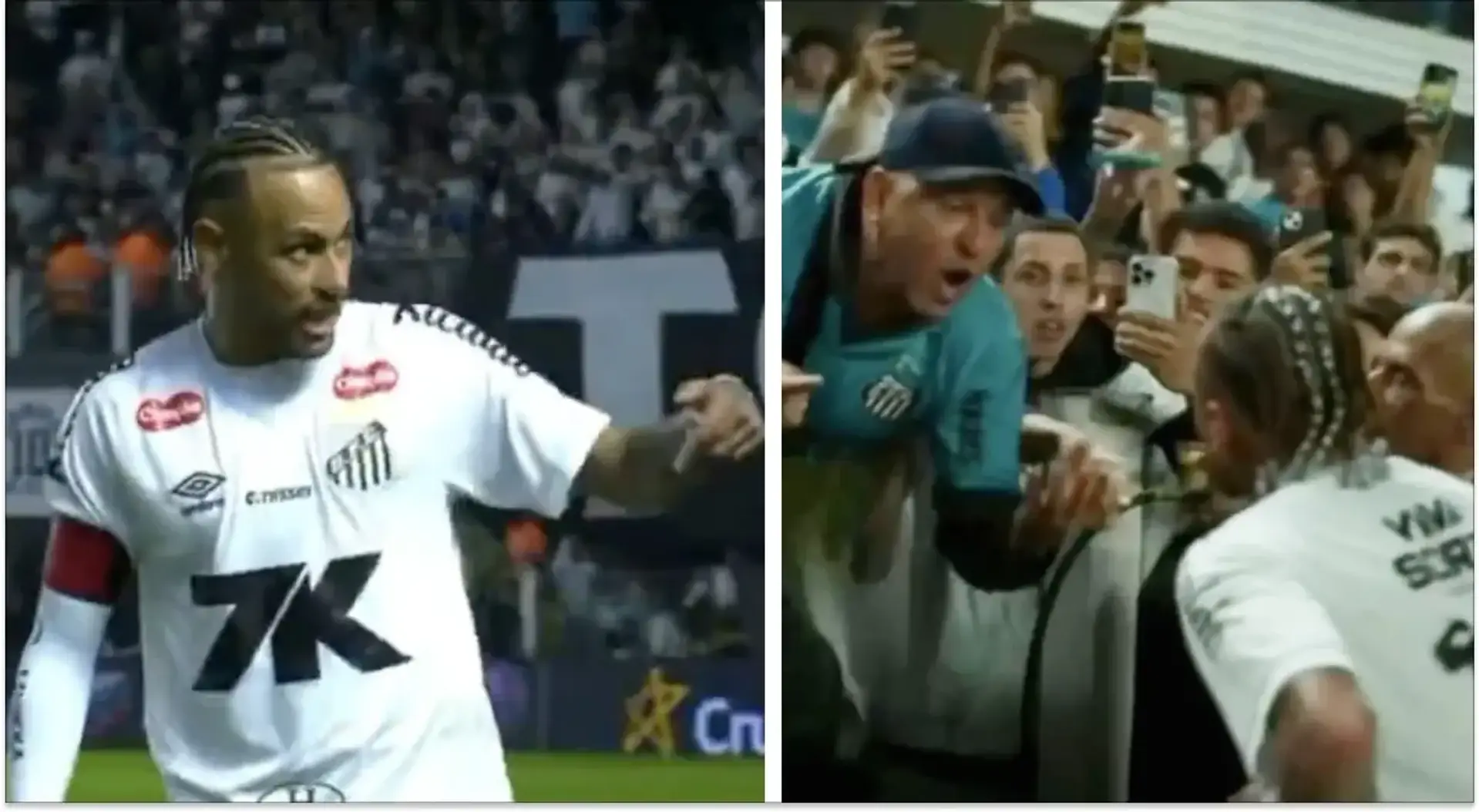 Neymar caught in heated exchange with own fan amid Santos relegation ...