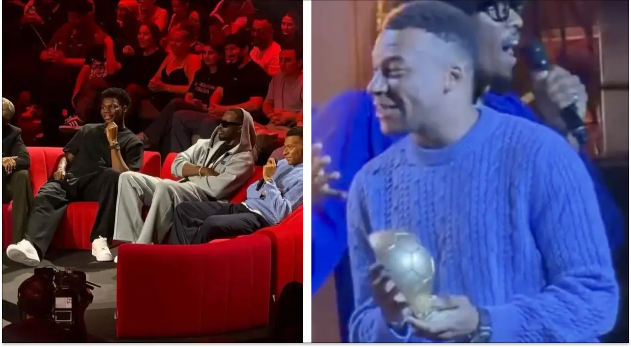 Kylian Mbappé recibe medio Balón de Oro como broma en un show de ...