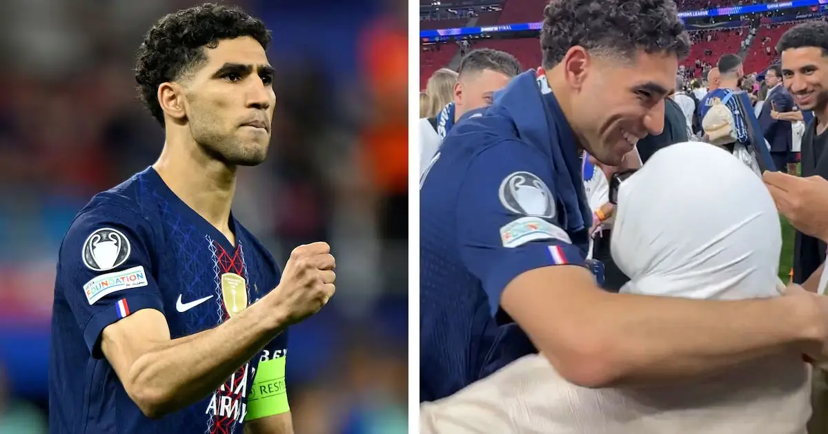 Achraf Hakimi's beautiful moment with his mother and family members ...