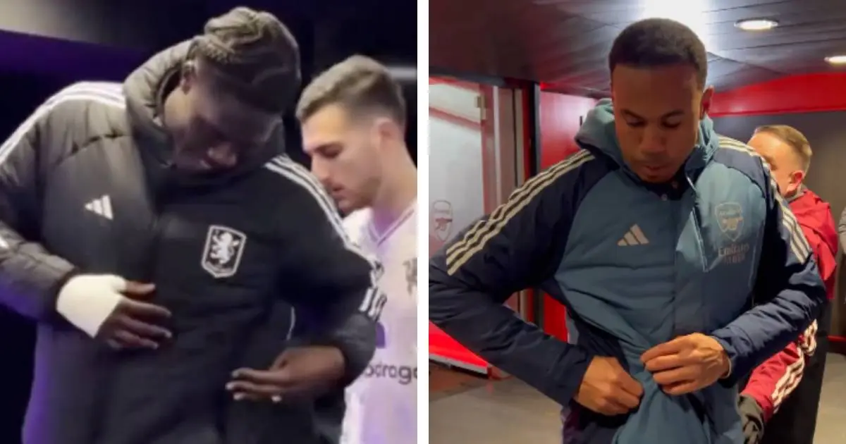 Gabriel hilariously trolls Amadou Onana by doing his 'three points in ...