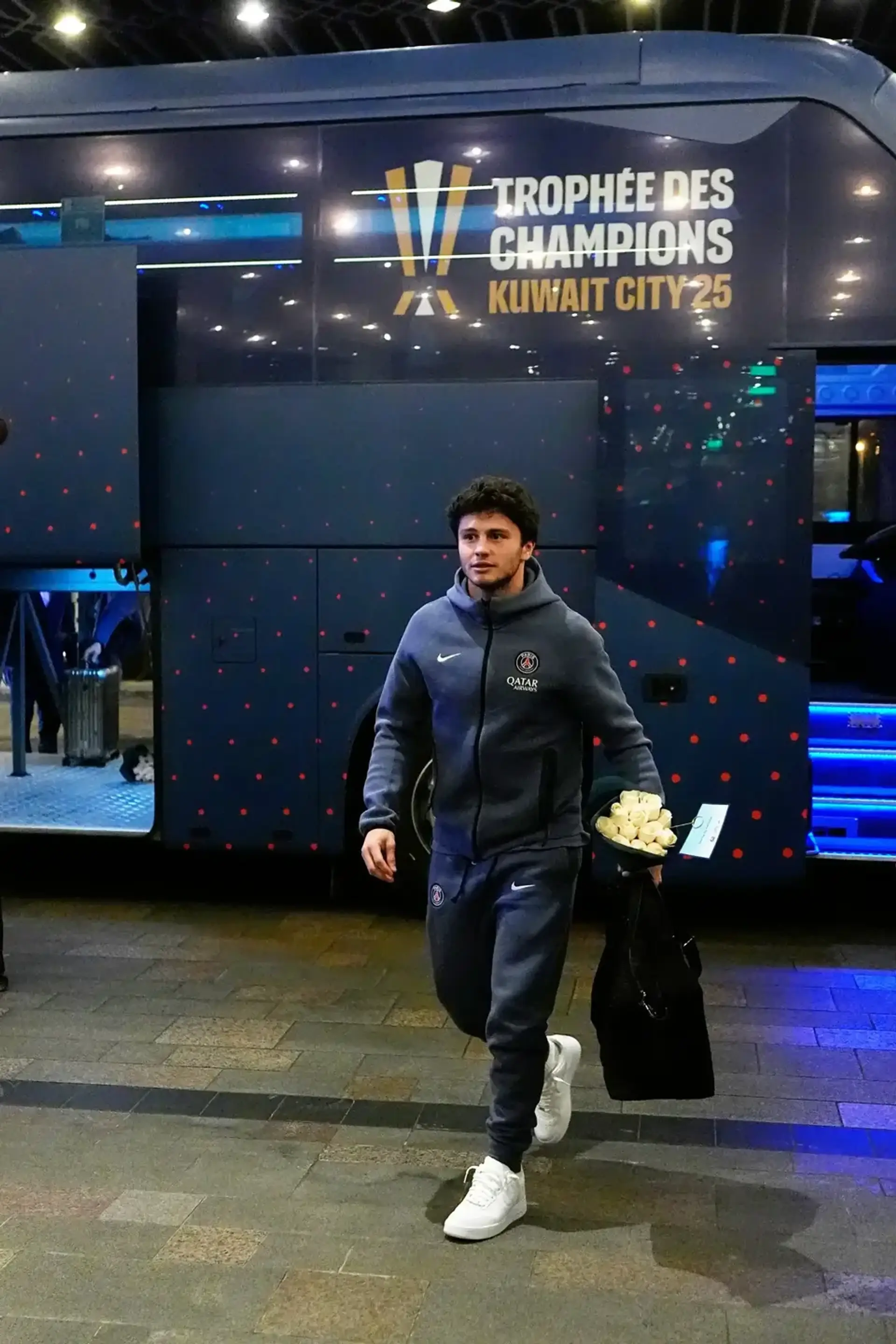 Shown: Best photos and videos as PSG players arrive in Kuwait for ...