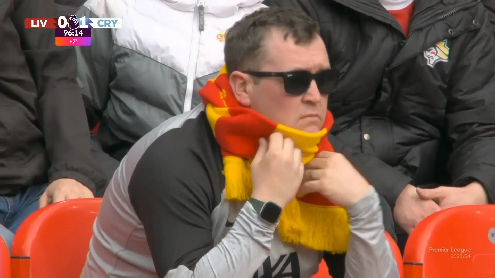 Spotted: Liverpool fan reacts to Crystal Palace result - we all feel ...