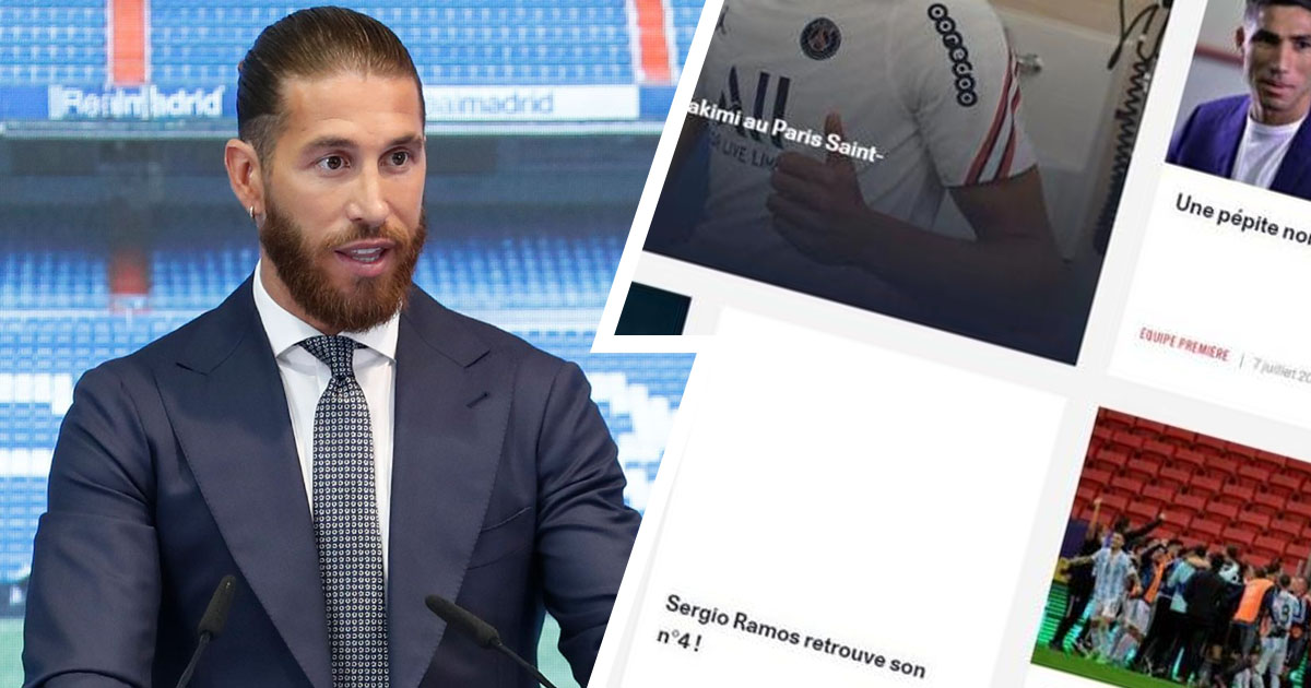 PSG accidentally leak Ramos transfer as they reveal his shirt number ...