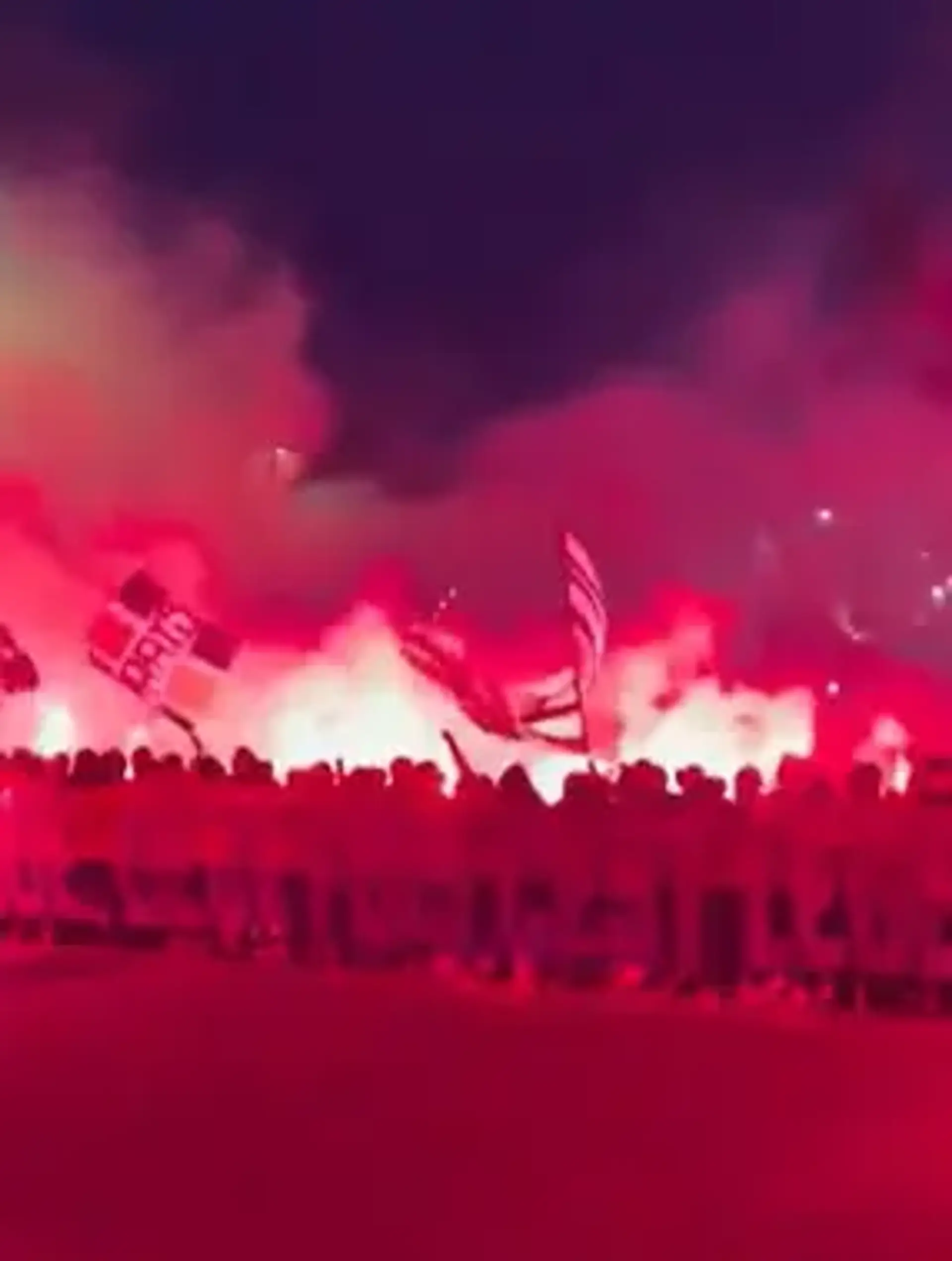PSG ultras ignite Paris with red flares — five days BEFORE Champions ...