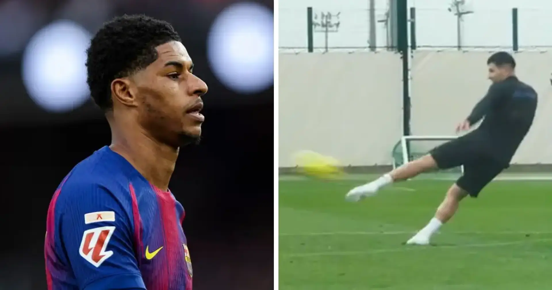 Rashford sets up Rooney for a perfect volley in training session ...