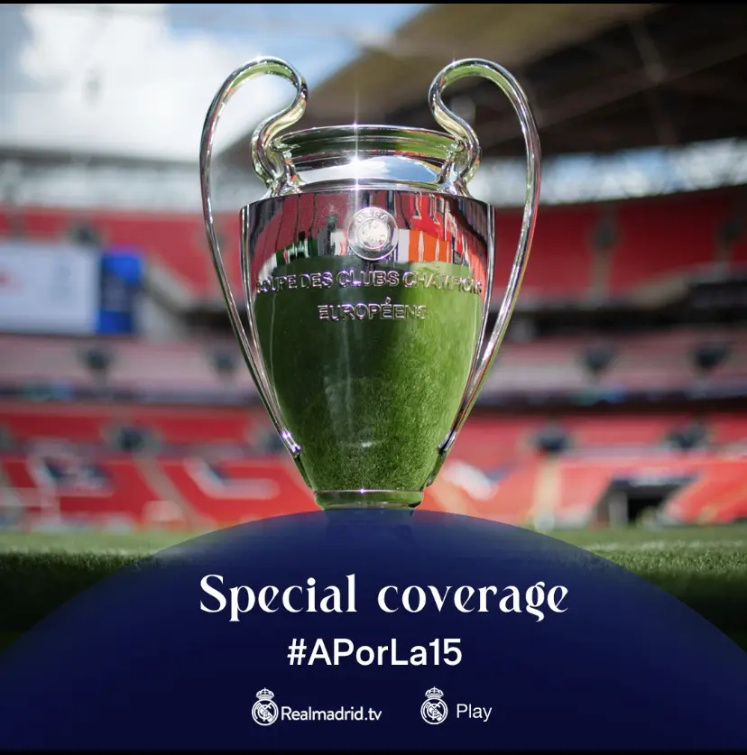 The 15th UCL Trophy 🏆 is Coming Home to Santiago Bernabeu. It will ...