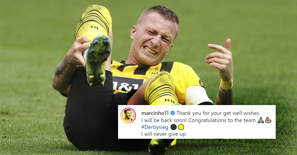 Marco Reus zeigt sich nach der Verletzung kämpferisch: "Ich werde bald ...