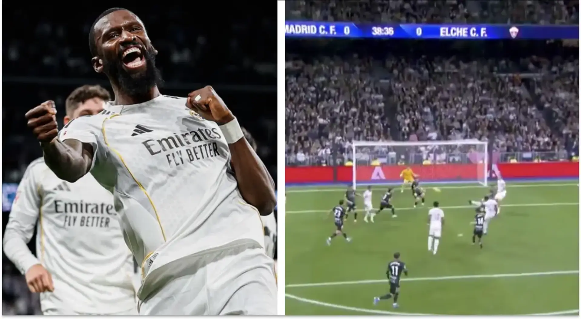 ¿Cuándo fue la última vez que Antonio Rudiger marcó un gol en La Liga ...