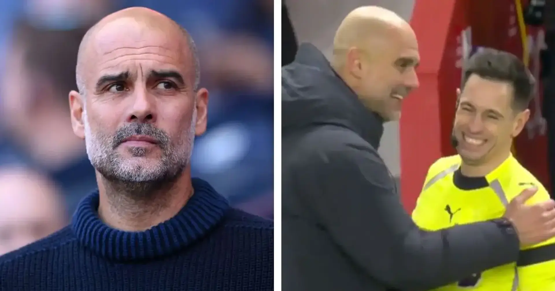 Spotted: Pep Guardiola's amusing moment with referee in Sunderland draw ...