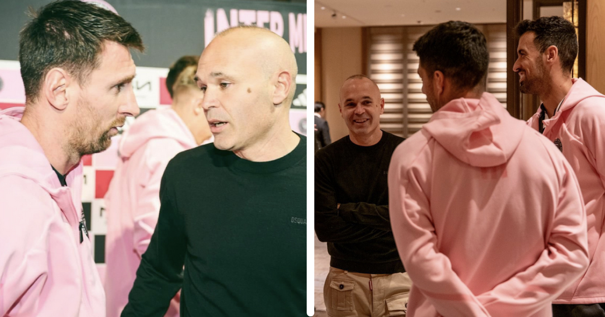 4 fotos del reencuentro de Andrés Iniesta con Leo Messi, Luis Suárez ...