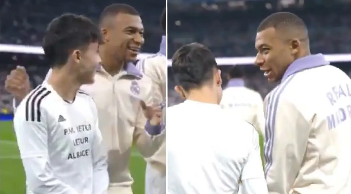 'You're almost as tall as me': Microphones reveal how Mbappe got young ...