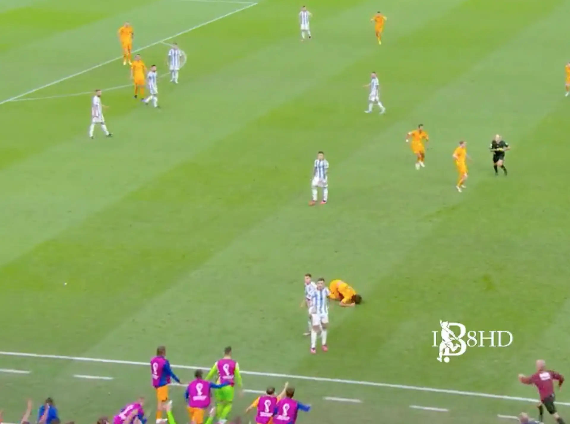 Van Dijk sends Leandro Paredes flying after Argentina player smashes ...