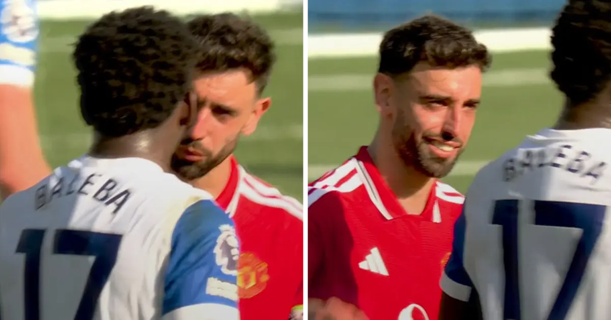Bruno Fernandes sparks transfer talk after post-match exchange with ...