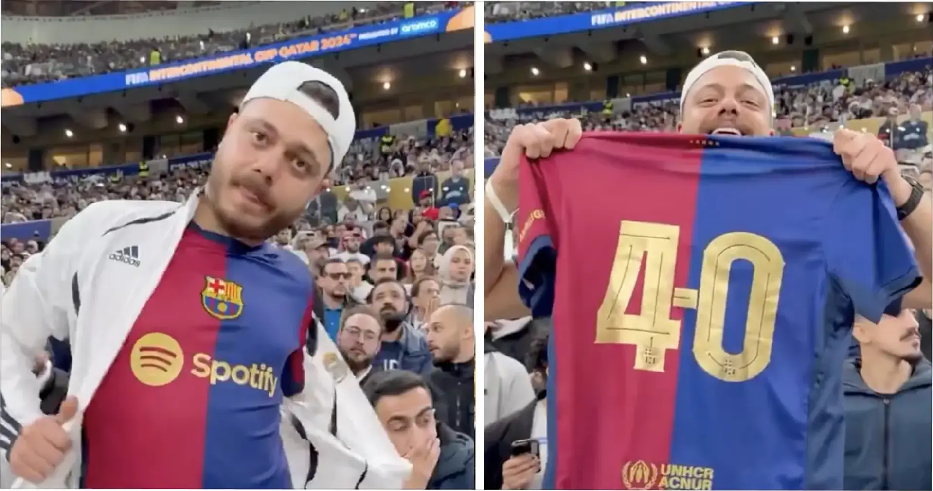Barca fan sneaks into Intercontinental Cup final to remind Real Madrid ...