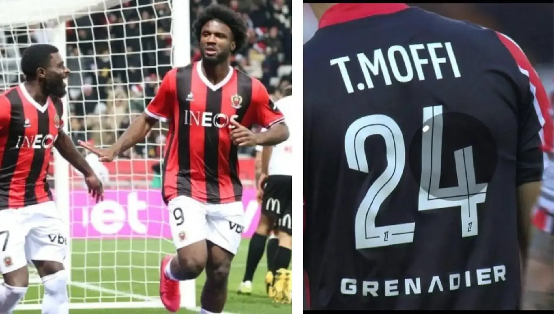 OGC Nice teammates wear 'MOFFI' and 'BOGA' shirts in show of support ...