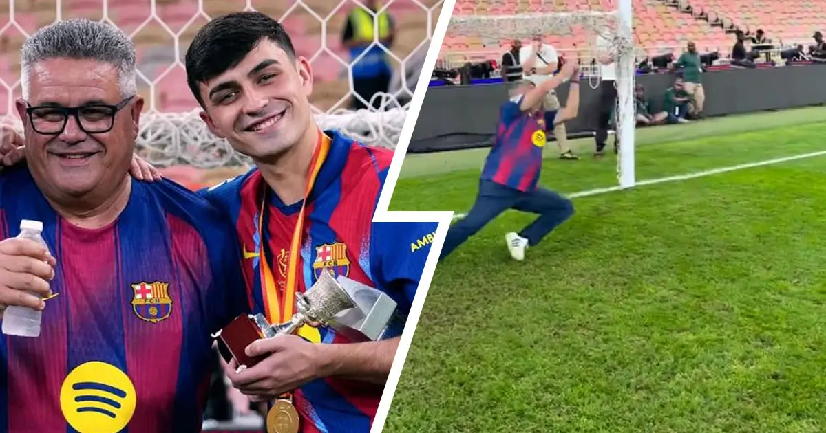 Vater & Sohn ️ Pedris besondere Tradition nach dem Supercopa-Triumph ...