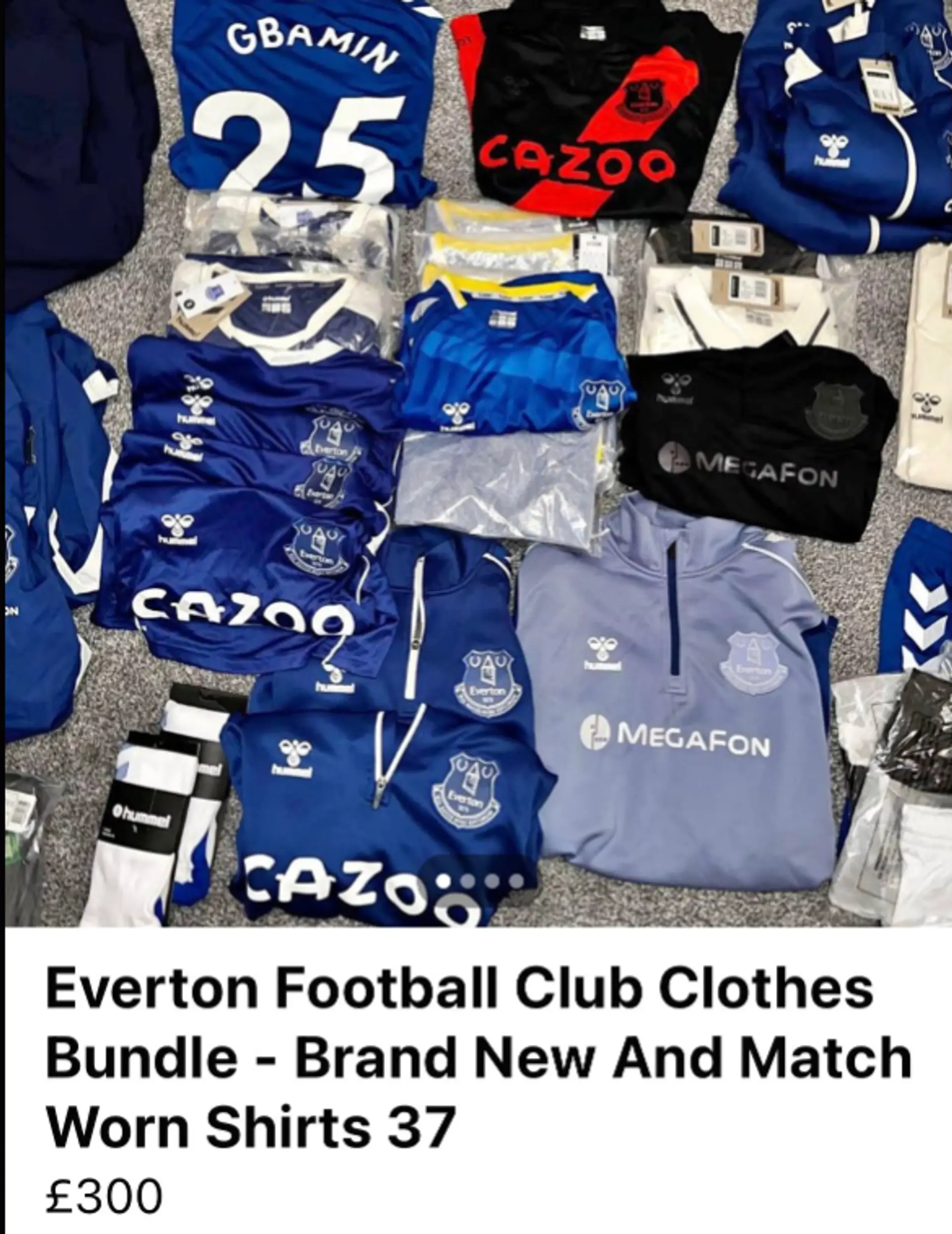 €25m Everton player sells his Toffees gear on Facebook for £300 ...
