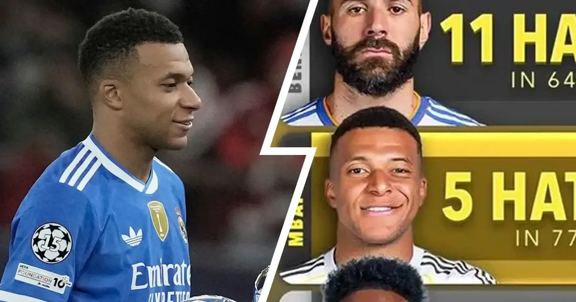Kylian Mbappe only third: Five Real Madrid with most hattricks since ...