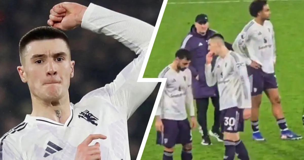 Benjamin Sesko's sweet moment with Bruno Fernandes after West Ham draw ...