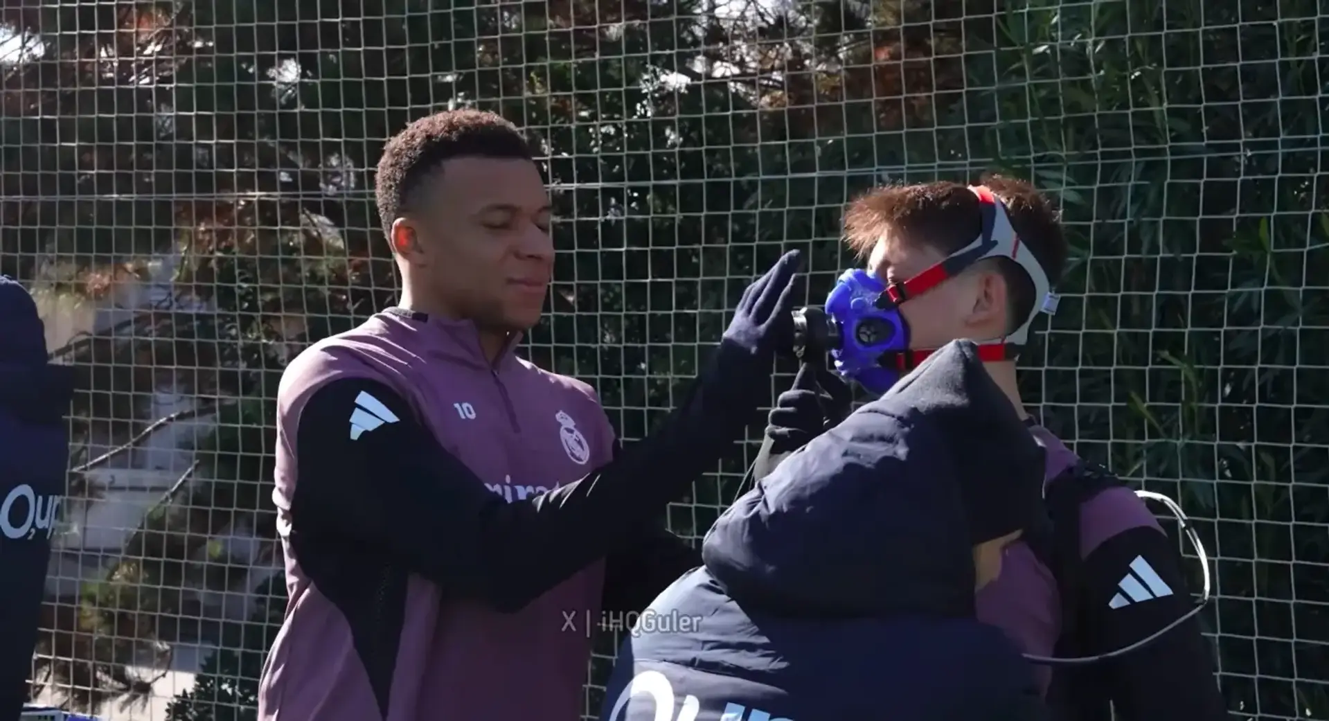 Mbappe tenderly helps Guler with fitness mask – wholesome brotherly ...