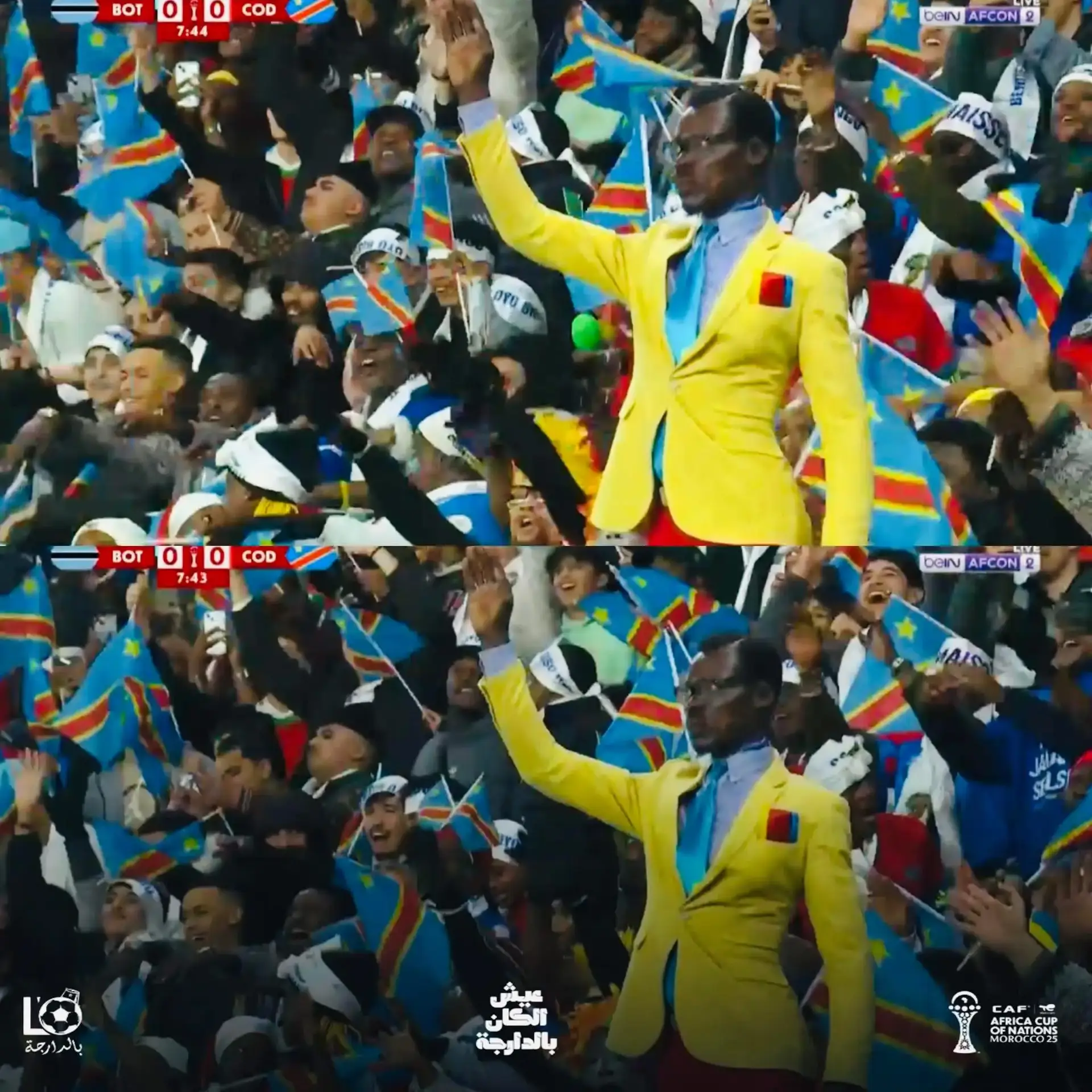 DR Congo fan stands motionless for three AFCON games in touching ...