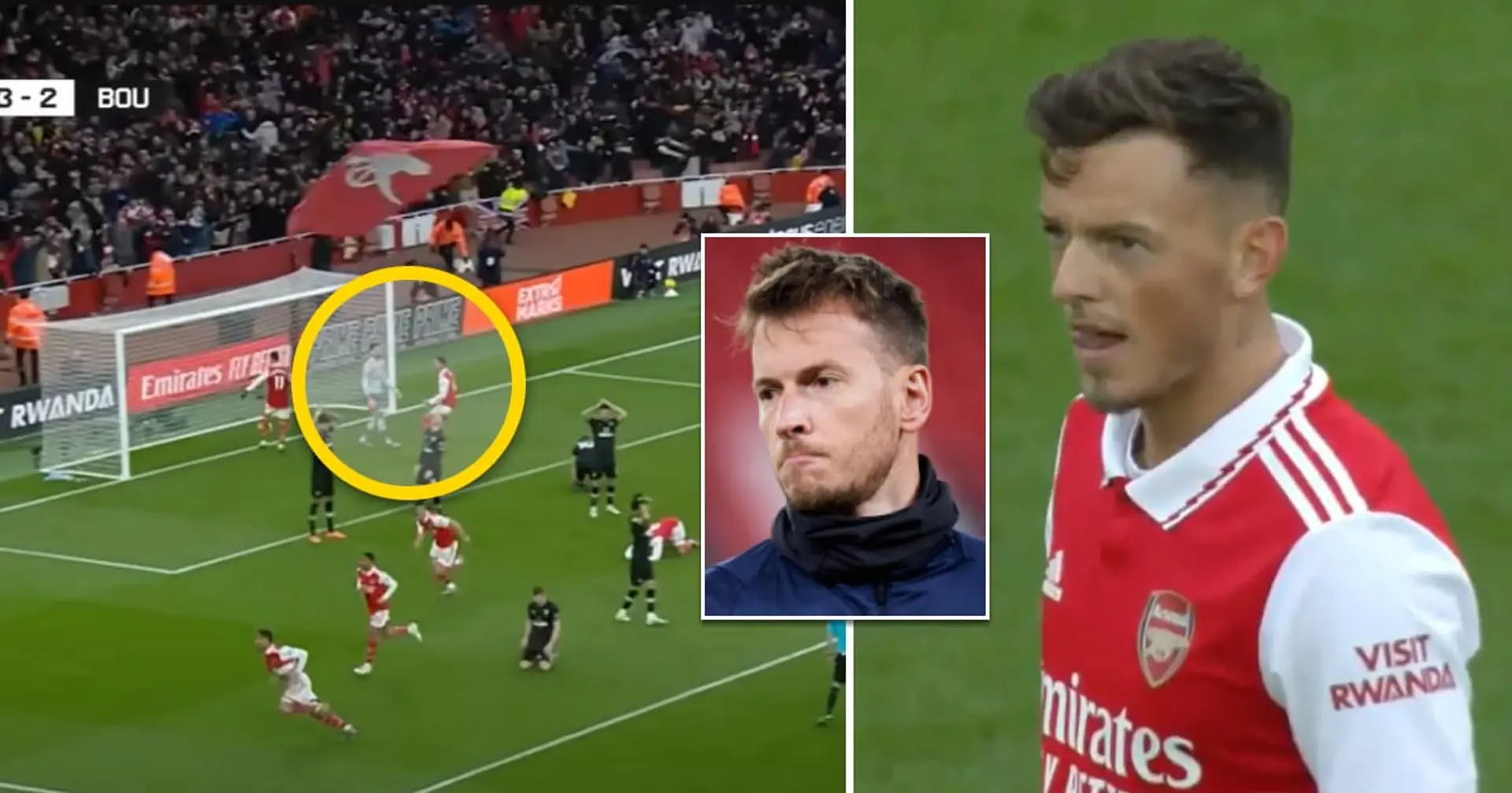 What Ben White did in front of goalkeeper Neto after Nelson scored ...