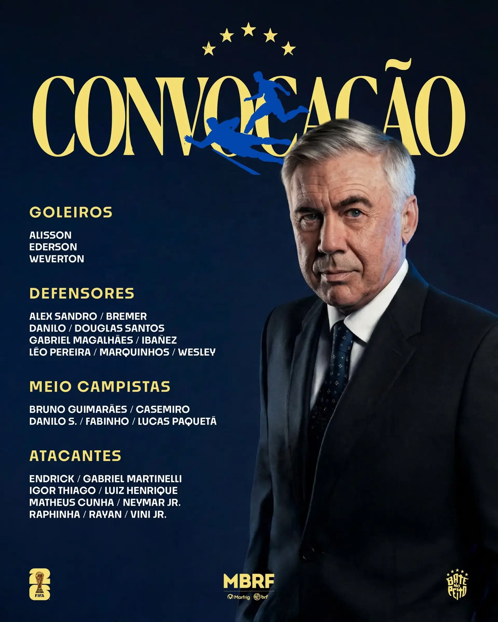 Die brasilianischen Fans drehen völlig durch, als Carlo Ancelotti ...