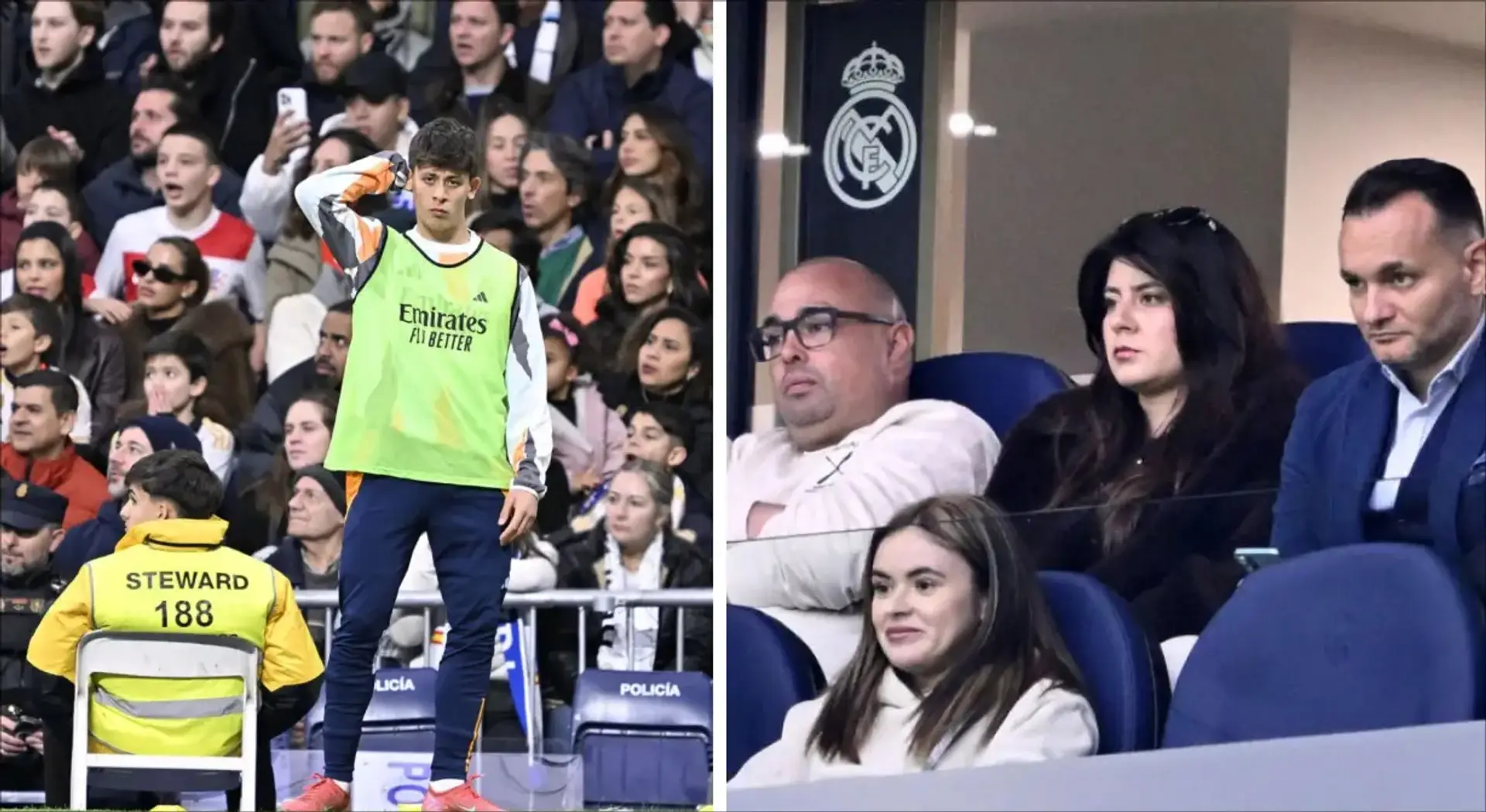 Guler's sister looks grim in Bernabeu stands as Arda gets ZERO minutes ...