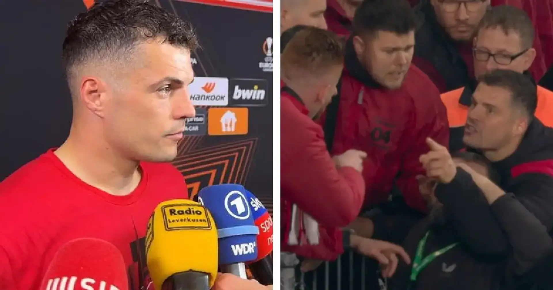 Angry Xhaka clashes with Leverkusen fans - he said he did it for the ...