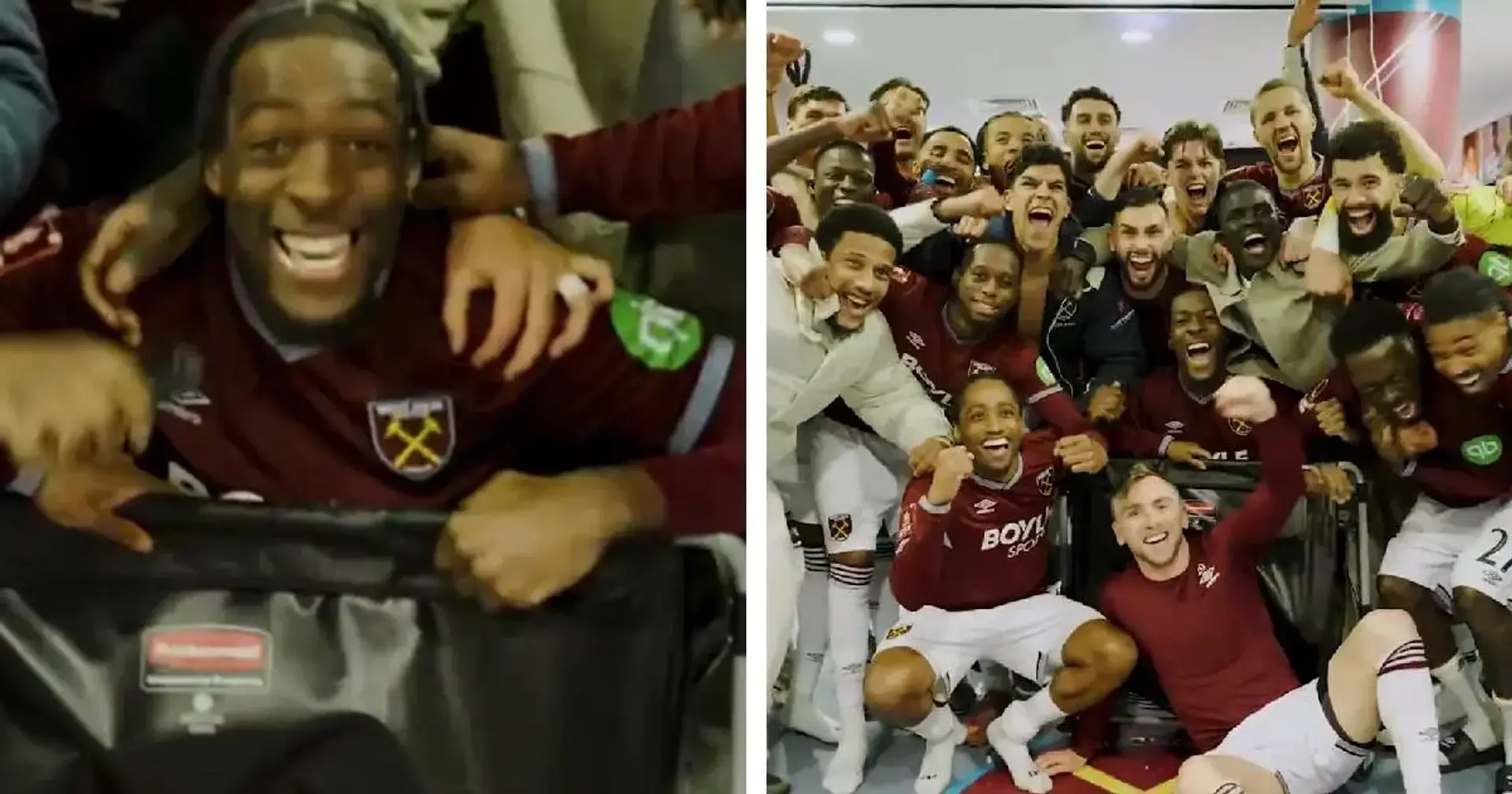 Disasi ends up in laundry bin as West Ham players go berserk in viral ...