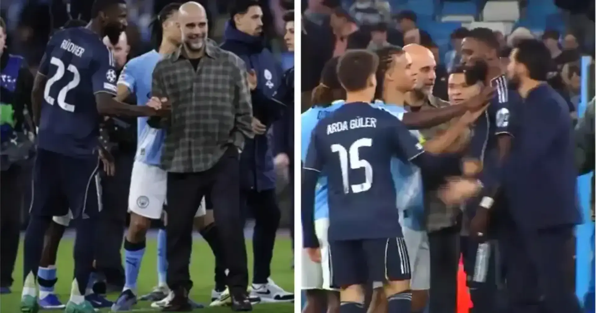 Rüdiger s'accroche avec Guardiola après le coup de sifflet final ...