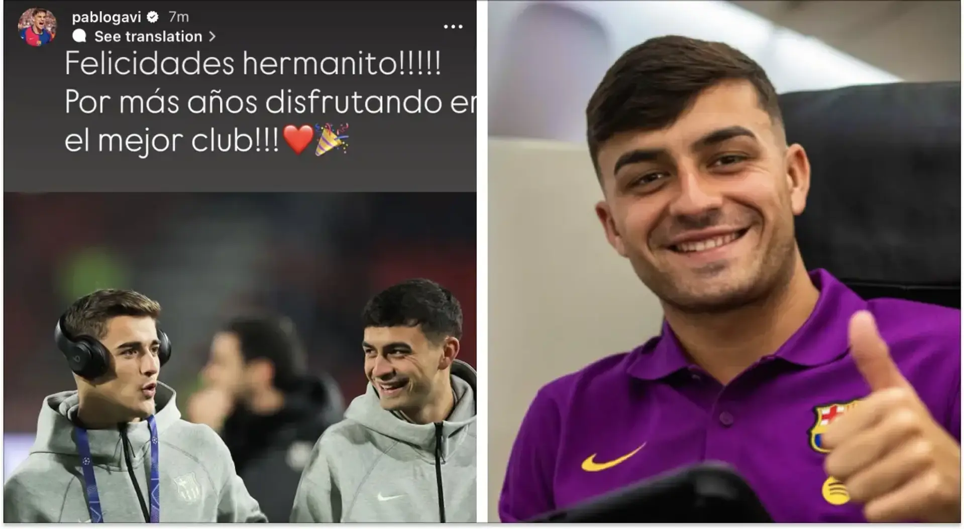 'Happy Birthday little brother': Gavi sends sweet wishes to Pedri as he ...