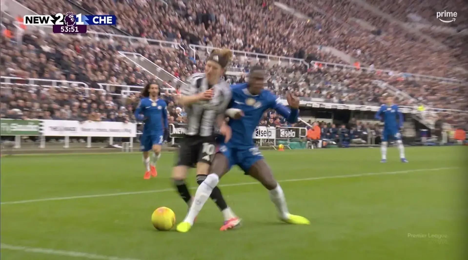 Why penalty was not given for Chalobah's barge on Gordon in Newcastle ...