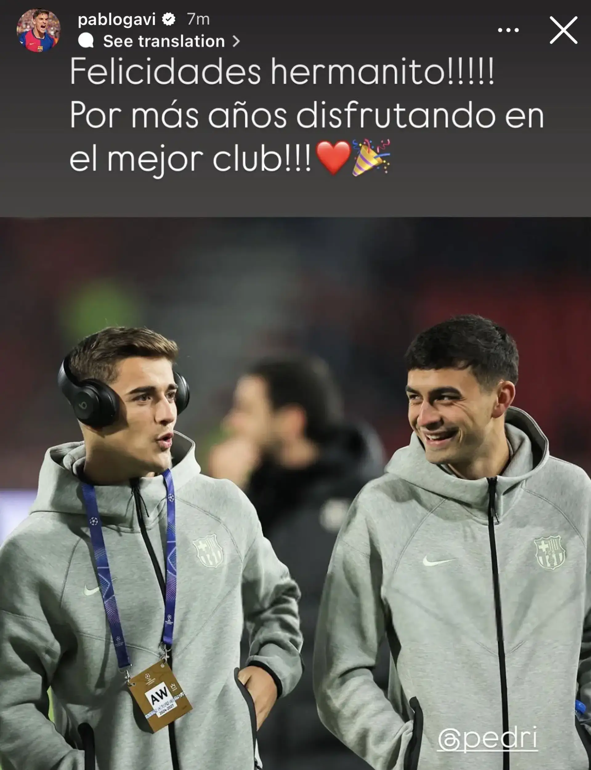 'Happy Birthday little brother': Gavi sends sweet wishes to Pedri as he ...