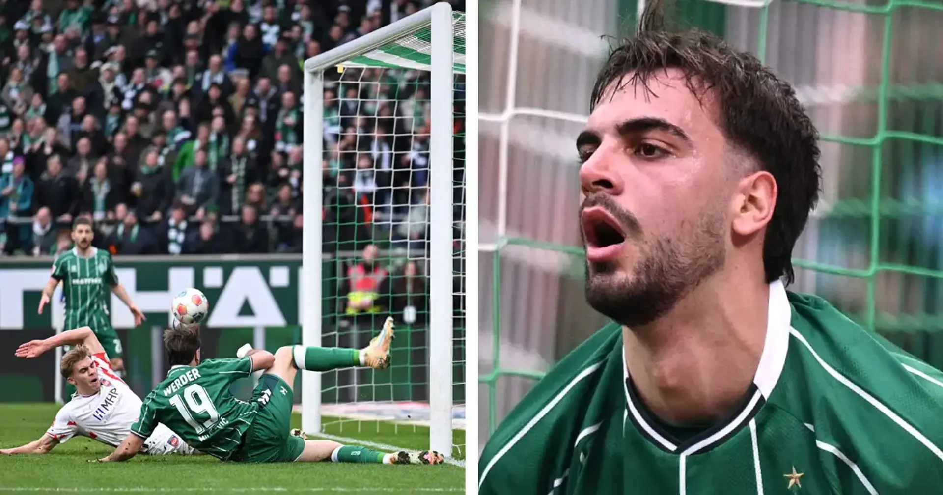 Wie kann der nicht drin sein?! Werder-Stürmer Jovan Milošević scheitert ...