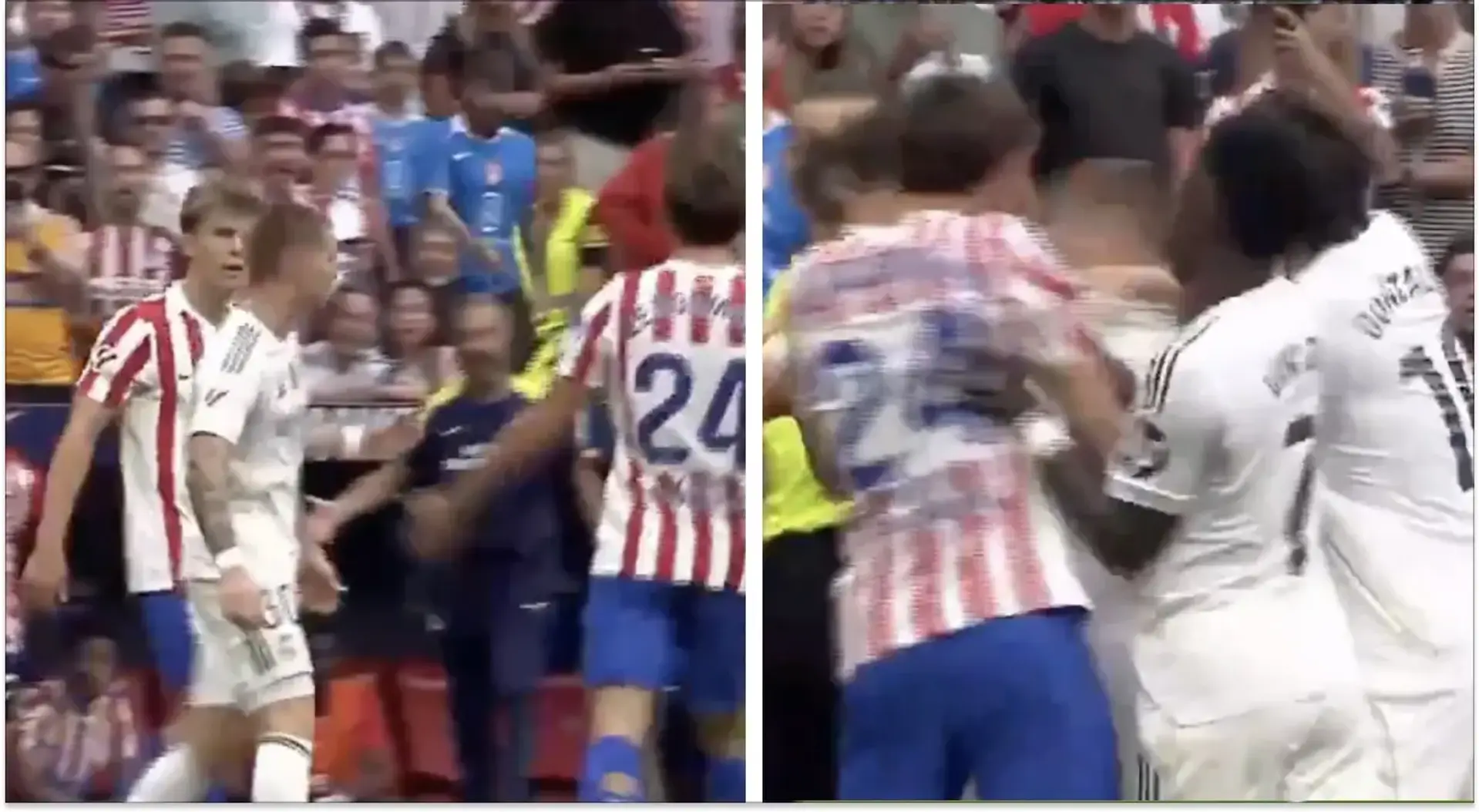 Franco Mastantuono almost sparks brawl with Atletico players with just ...