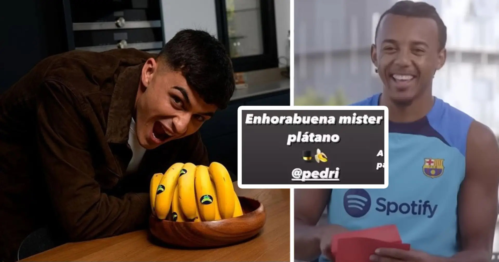 Kounde calls Pedri 'Mr Banana' as he congratulates youngster on 100th ...