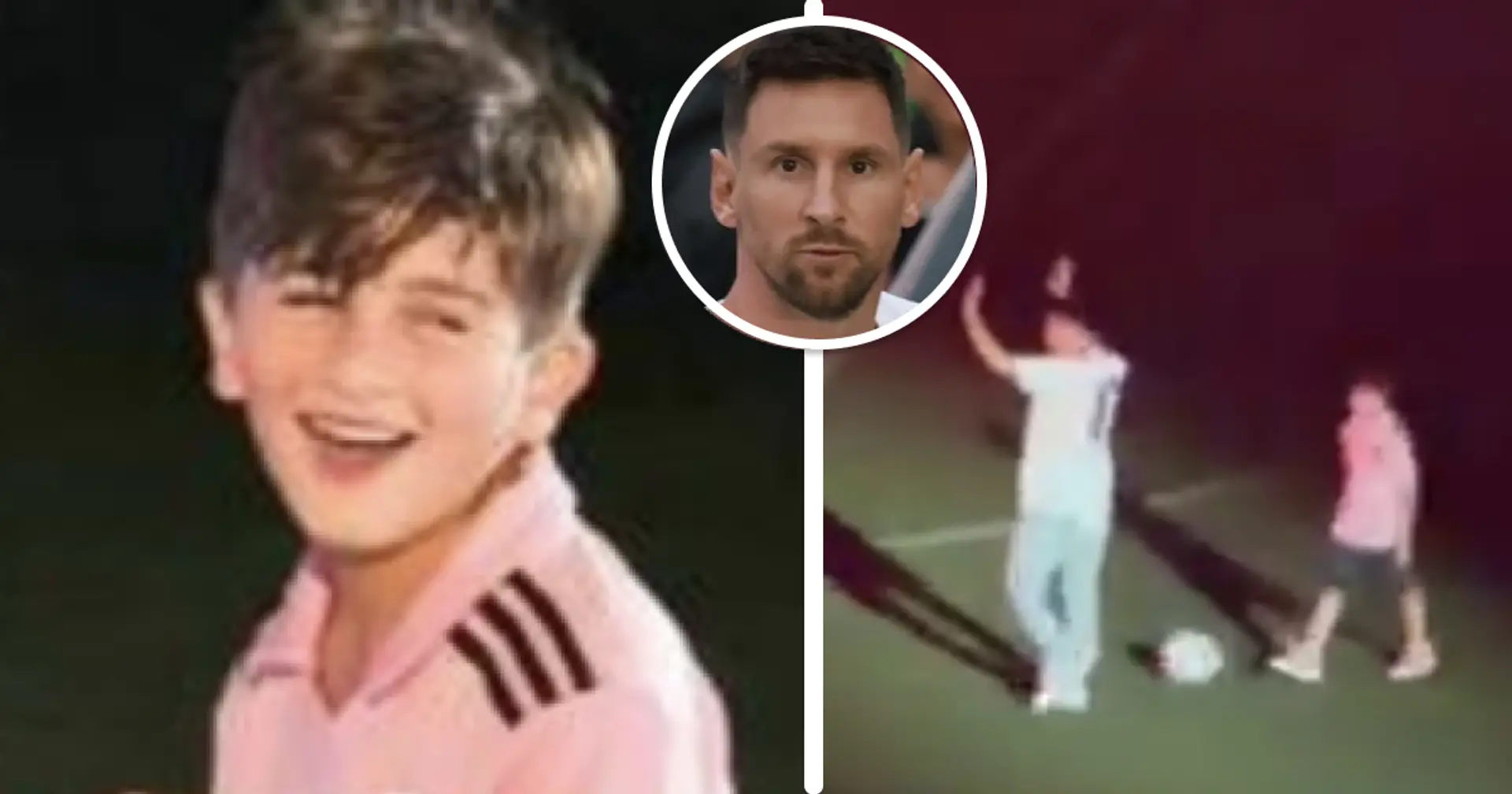 Caught On Camera Thiago Messi Nutmegs Father In Front Of 20 000 Inter Miami Fans Football