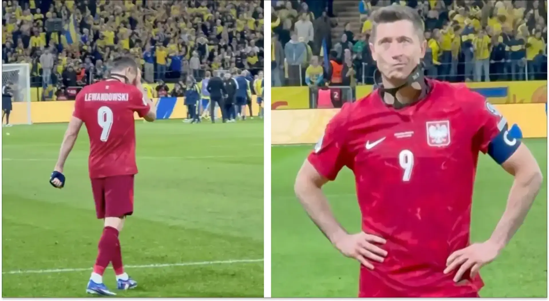 Robert Lewandowski can’t hold back tears after Poland misses out on ...
