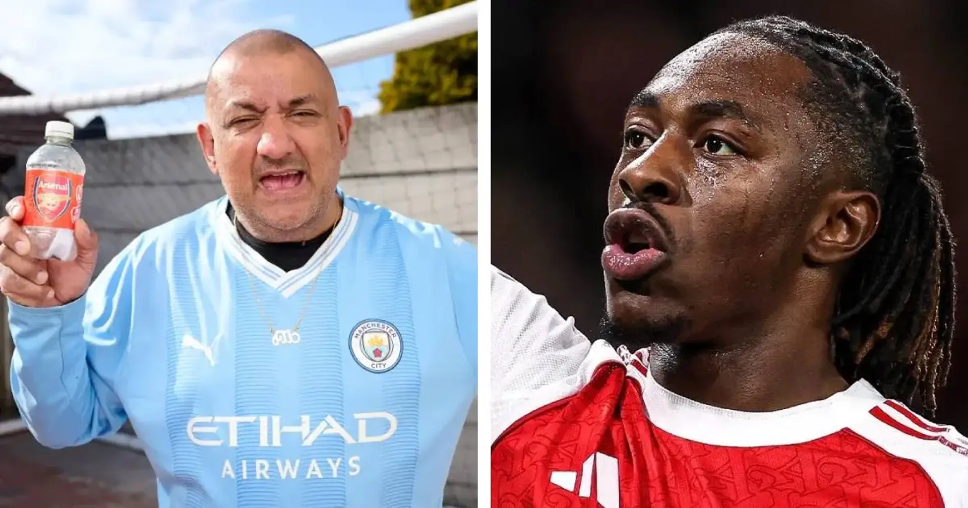Eberechi Eze trolle férocement le « fan à la bouteille » de Man City ...
