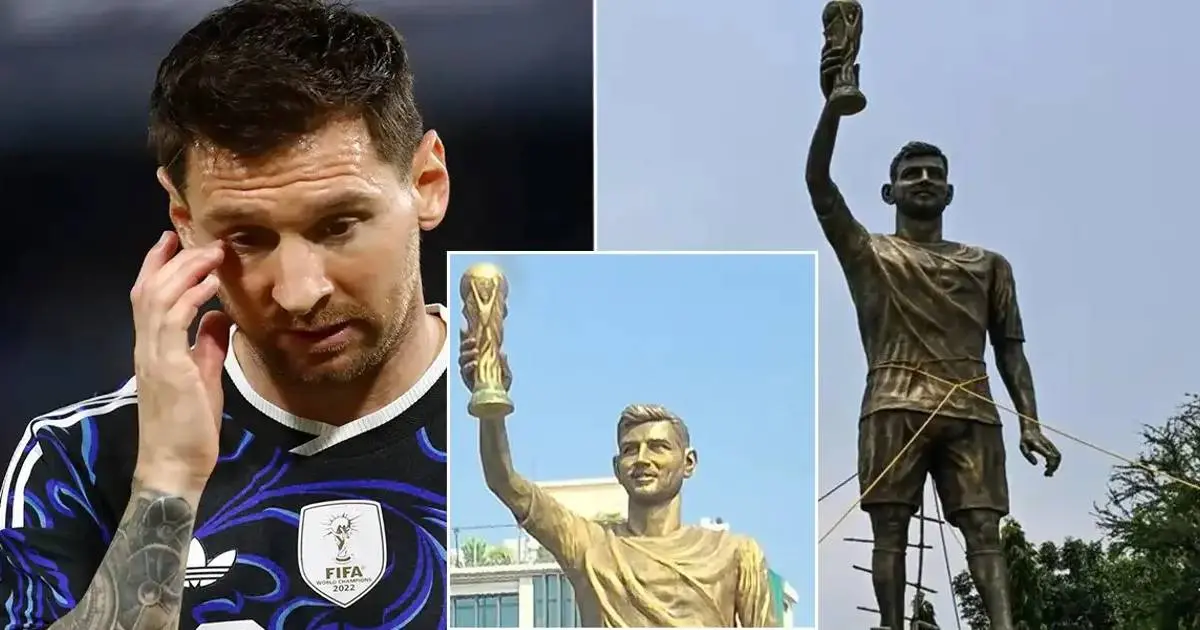 Huge Lionel Messi statue in India deemed 'dangerous' – likely to be ...