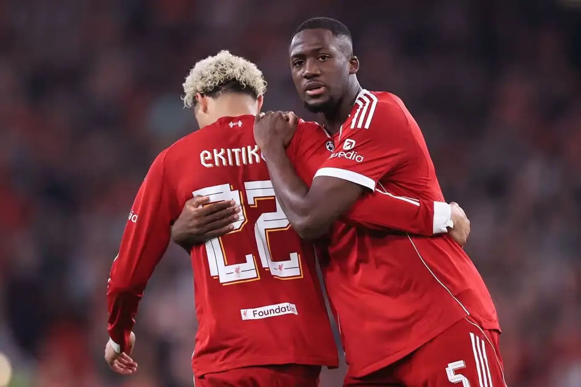 Hugo Ekitike sends funny TWO-word message to Ibrahima Konate about ...