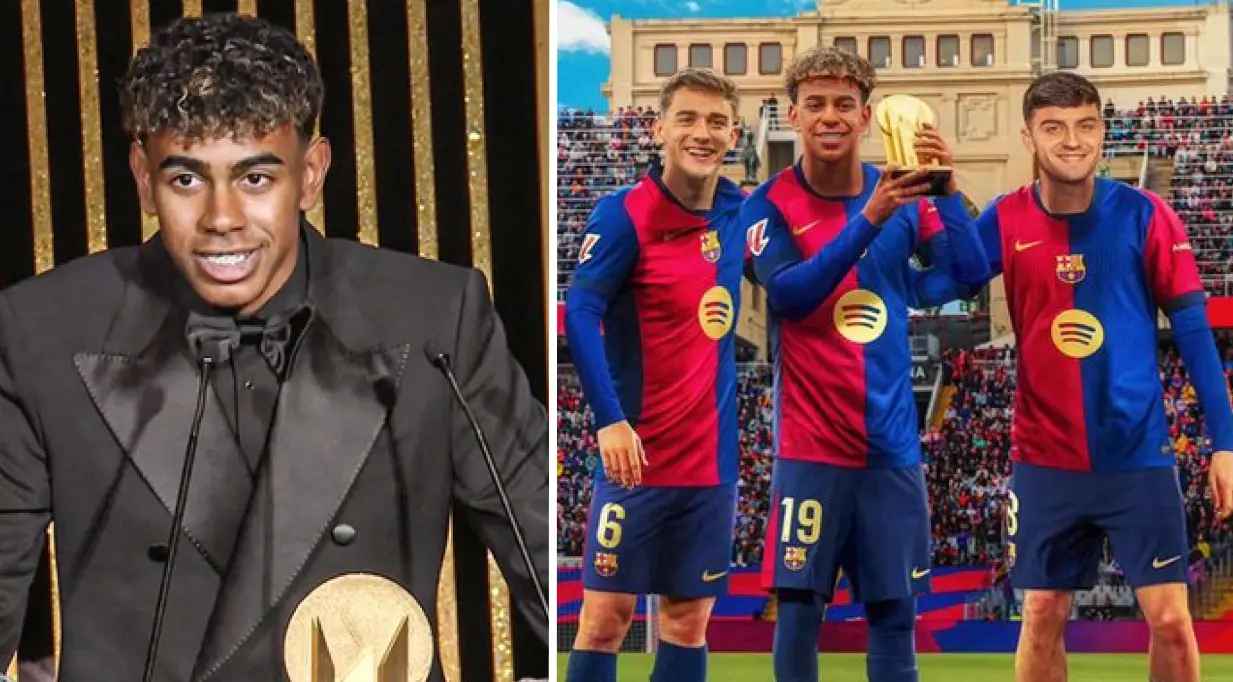 Gavi celebrates Lamine Yamal on social media after Kopa Trophy win ...