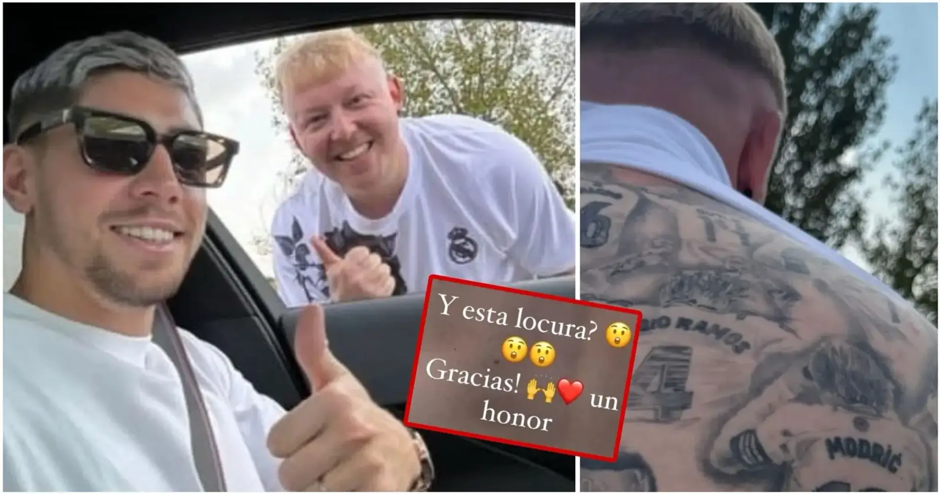 Die-hard Real Madrid fan gets wild tattoo of club legends – Federico ...