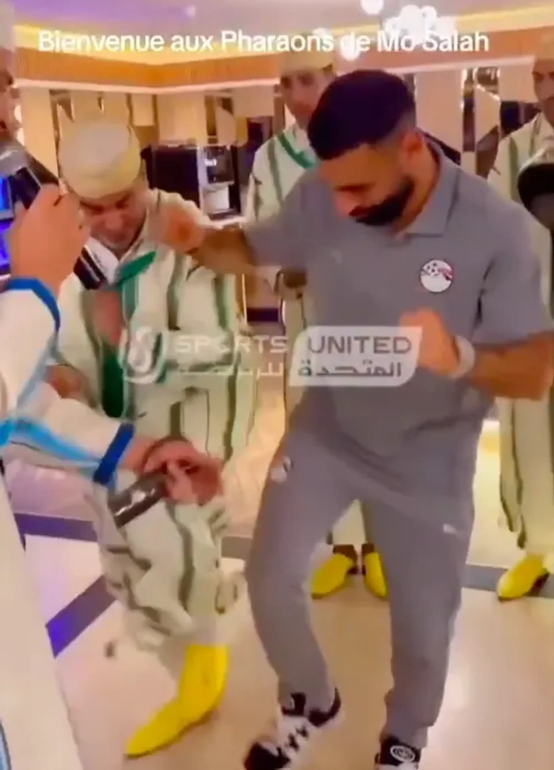Salah lets loose dancing to traditional Moroccan music with Egypt ...