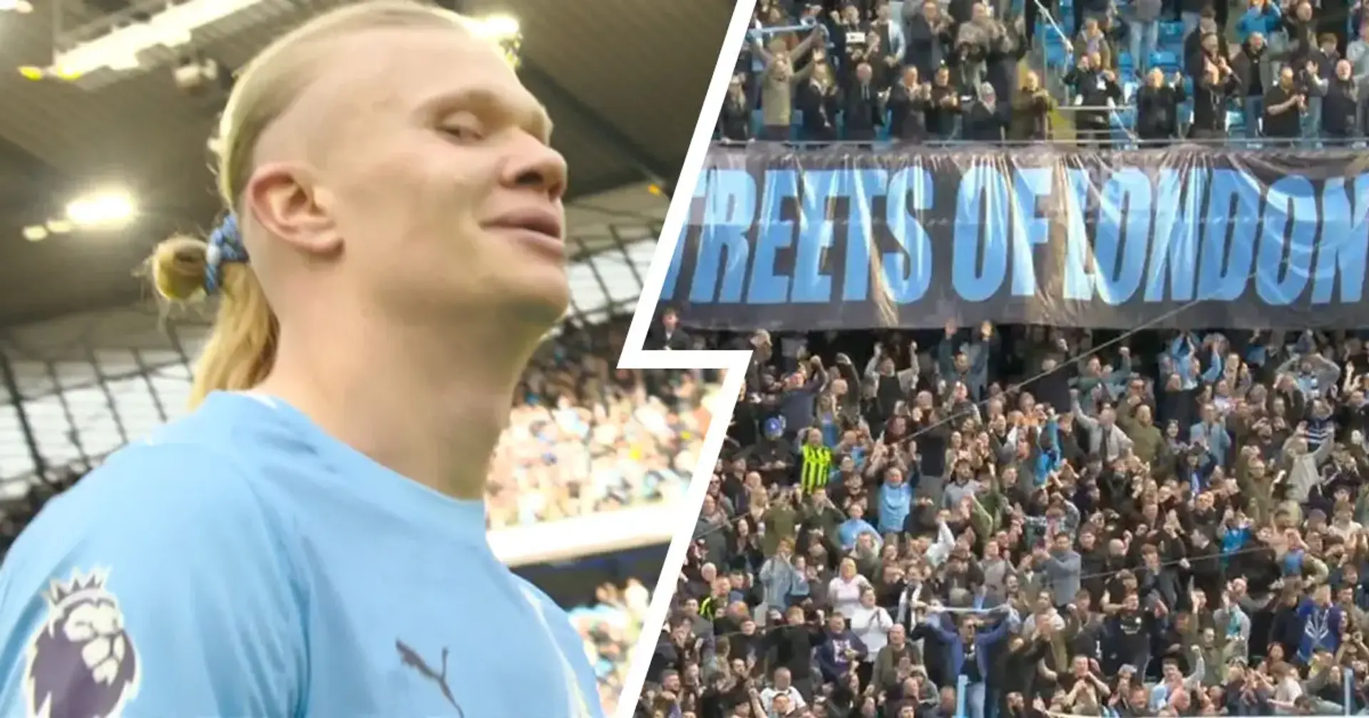 'Panic': Man City fans take huge dig at Arsenal with banner after ...