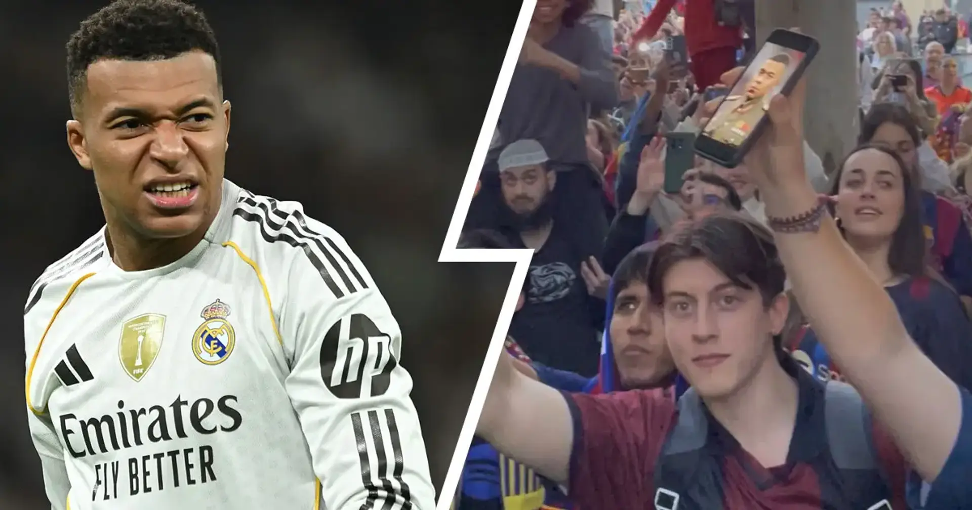 Barcelona fans take huge dig at Kylian Mbappe by showing disrespectful ...