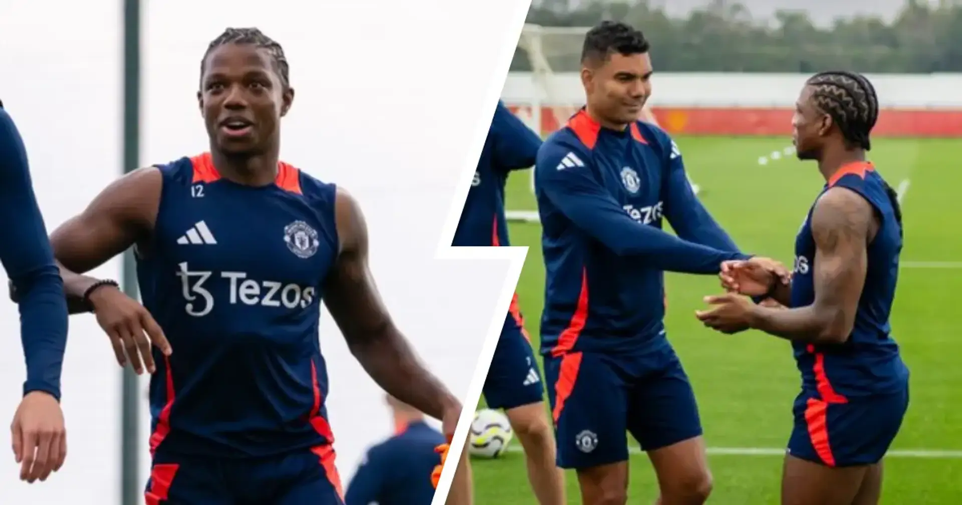Tyrell Malacia steps his recovery as he joins first team for warm-up ...